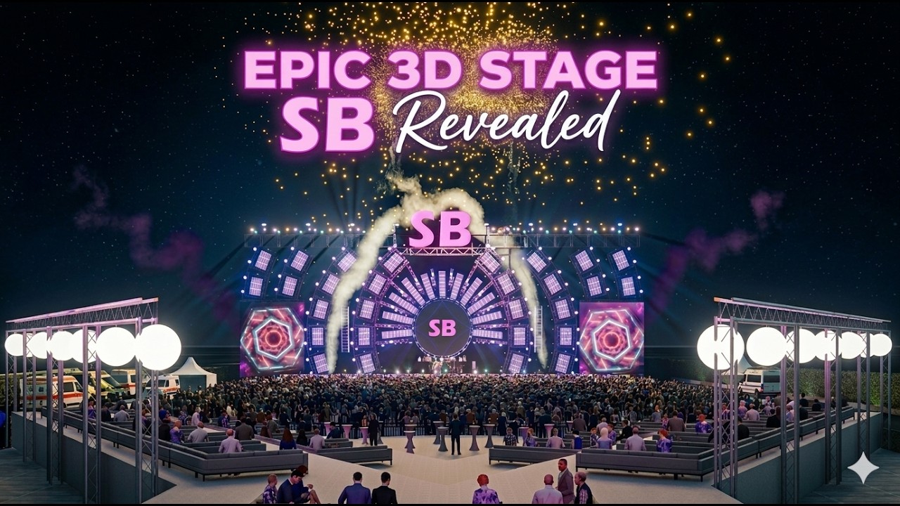 Stunning 3D Stage Lighting & Concert Animation