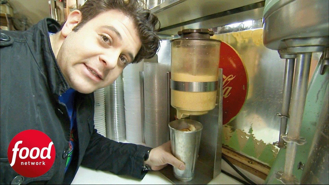Adam Richman DEFEATED By 120 Ounces Of Malt Milkshakes! | Man V. Food