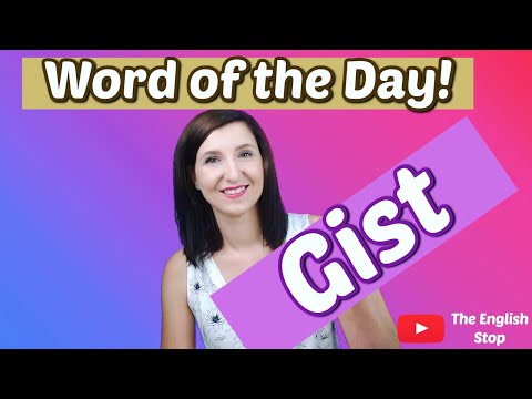 [English Vocabulary] Gist | Meaning and Pronunciation