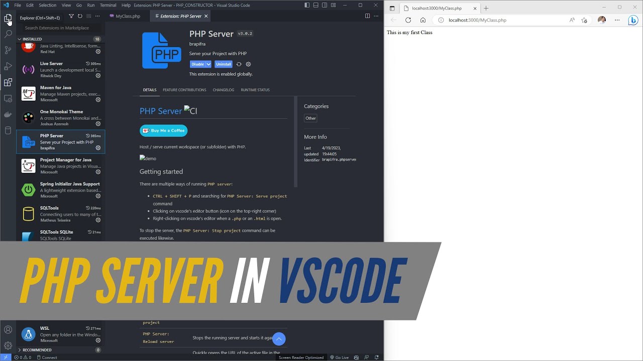 Run  PHP without use XAMPP or WAMPSERVER