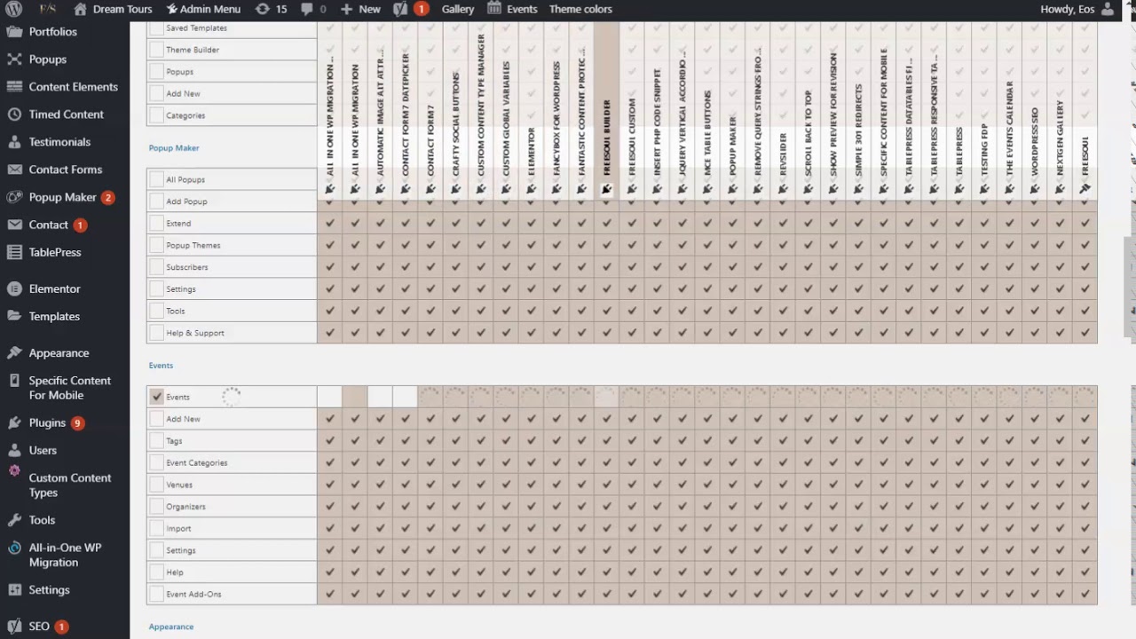 WordPress | Disable specific plugins on backend pages
