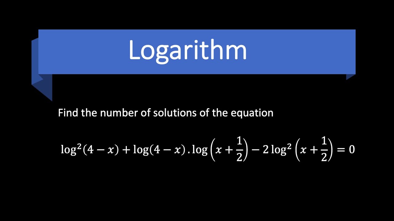 Logarithm | IIT-JEE | Important Problem 01 #IIT #JEE #Log #Functions