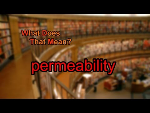 What does permeability mean?