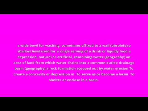 what is the meaning of basin