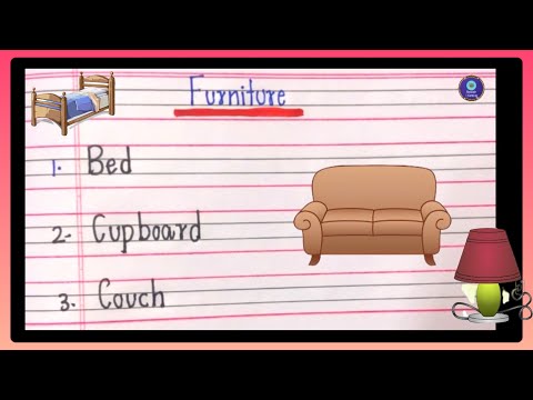 Furniture names with pictures/ English vocabulary