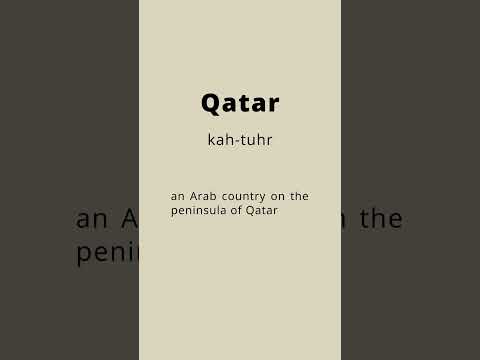 How to pronounce Qatar || Pronunciation and meaning