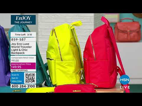 Joy Eco Luxe World Traveler Light Chic Backpack