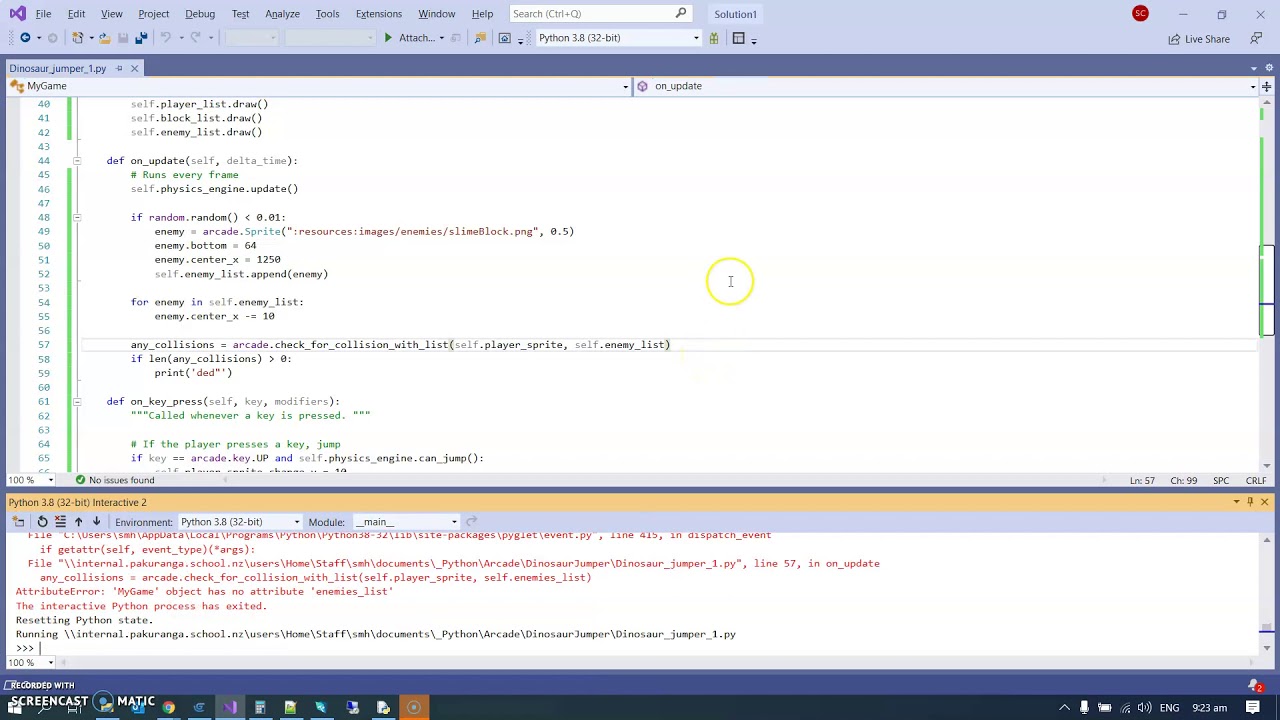 Python Arcade video 7 - collisions
