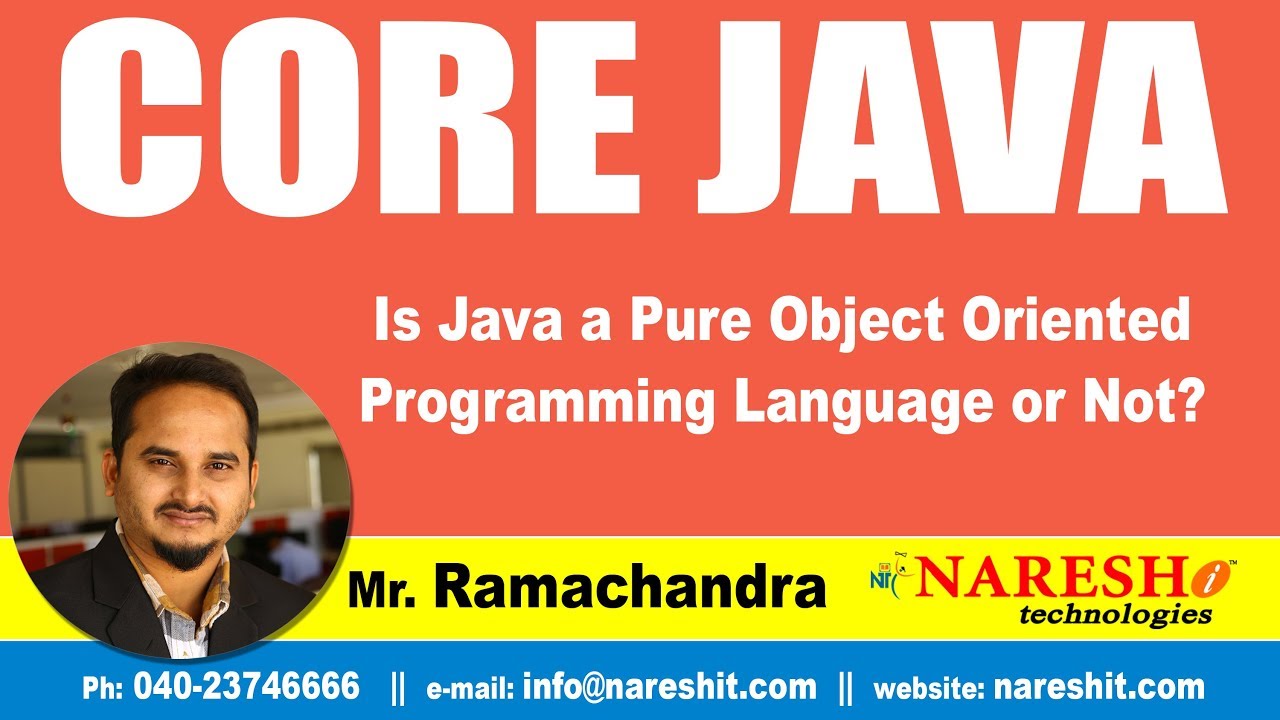 Is Java a Pure Object Oriented Programming Language or Not? | Core Java Tutorial | by Mr.Ramachandra