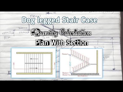 Quantity Calculation|Dog legged stair case|#StructuralConstructionEstimates #straircase #estimation