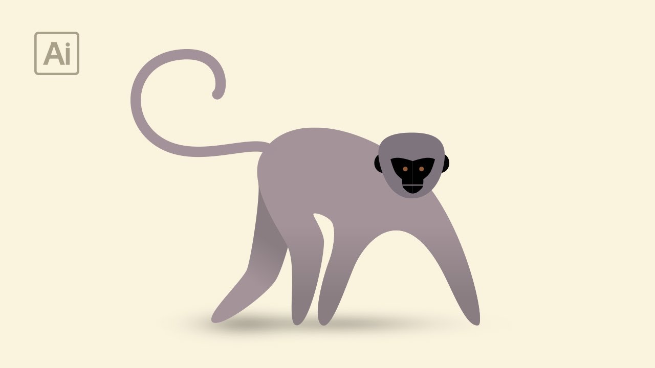 How to make Monkey | Adobe Illustrator
