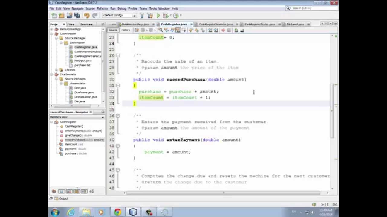 Java Programming - Ch. 4 - Enhanced Cash Register