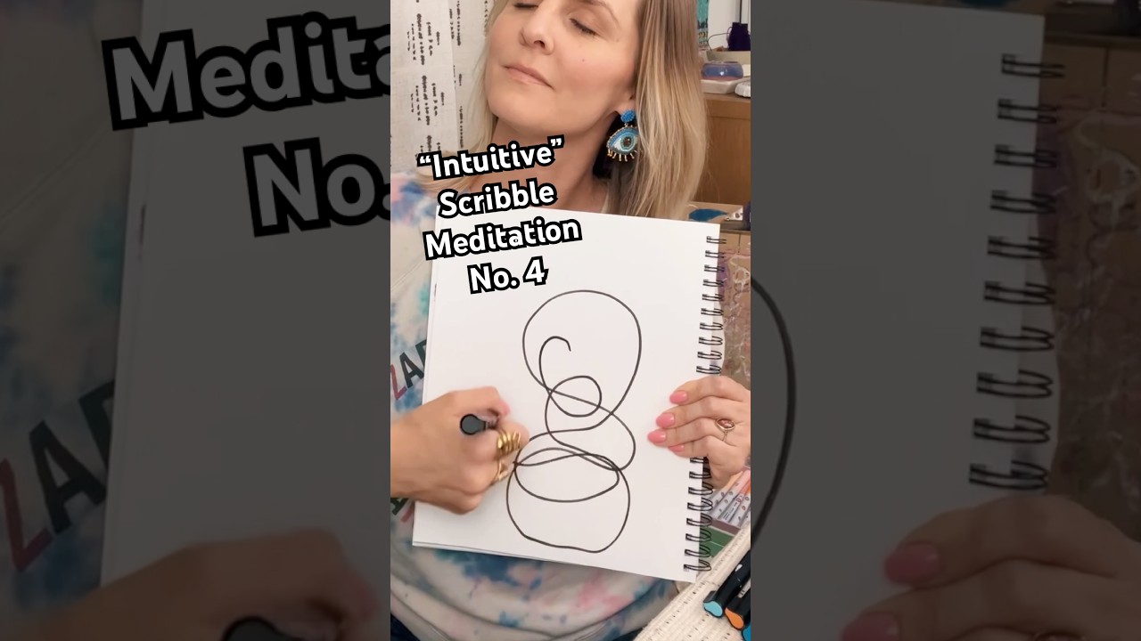 intuitive scribbling (art journal prompt) 😌 #artmeditation #artjournal #mindfulart #sketchbookideas
