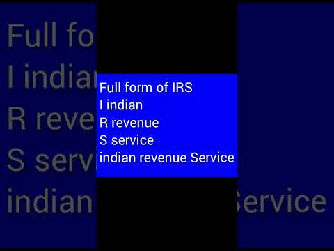full form of IRS full form of IRS