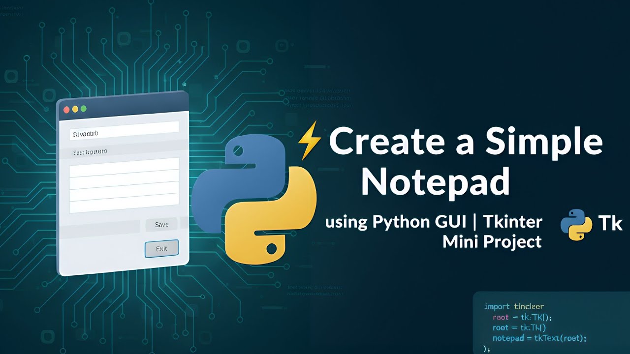 📘 Python Project for Students | Notepad GUI using Tkinter #coding #python #learnpython 