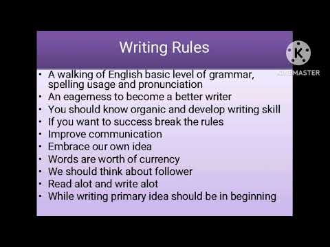 Content Writing / Writing rules - Content Writing / Writing rules summary in tamil