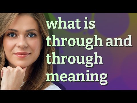 Through and through | meaning of Through and through