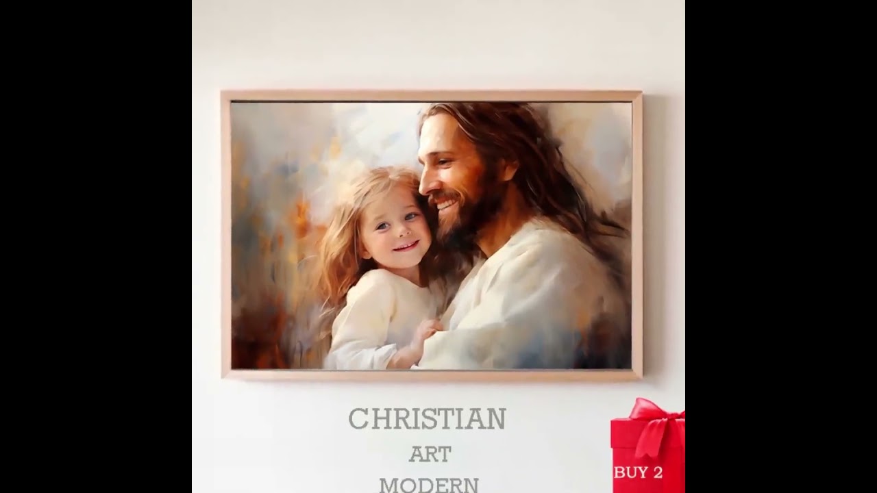 Jesus Holding a Little Girl, Jesus Holding Child, Christian Art, Teenage Girl in Jesus' Arms