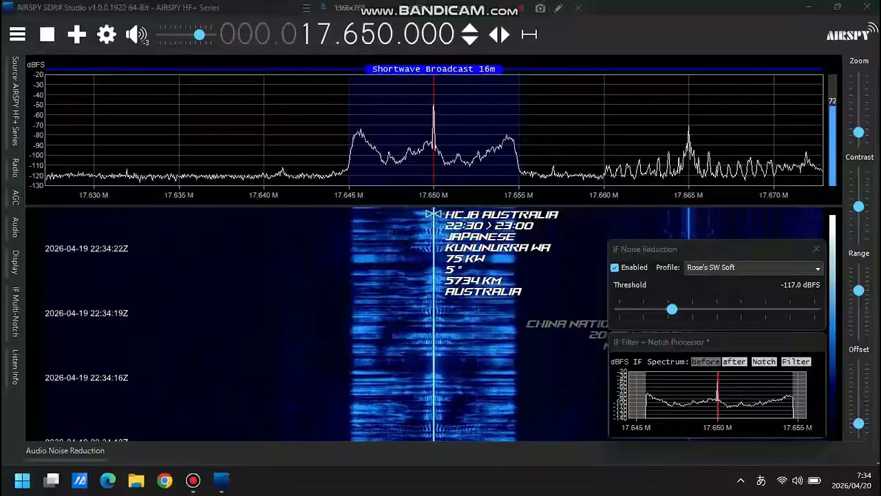 Reach Beyond Australia 17650kHz April 19th,2026
