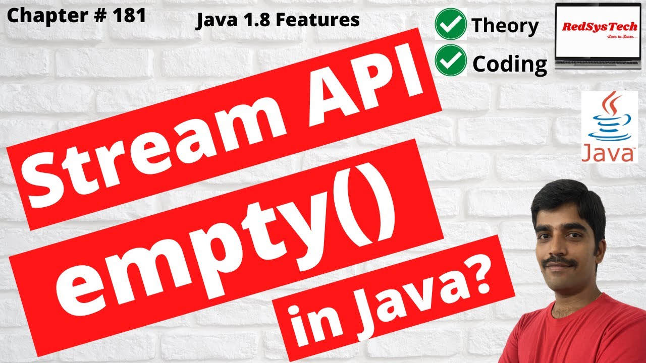 # 181 Java Streams Tutorial | java 8 stream empty | Java Streams Tutorial | java 8 | RedSysTech