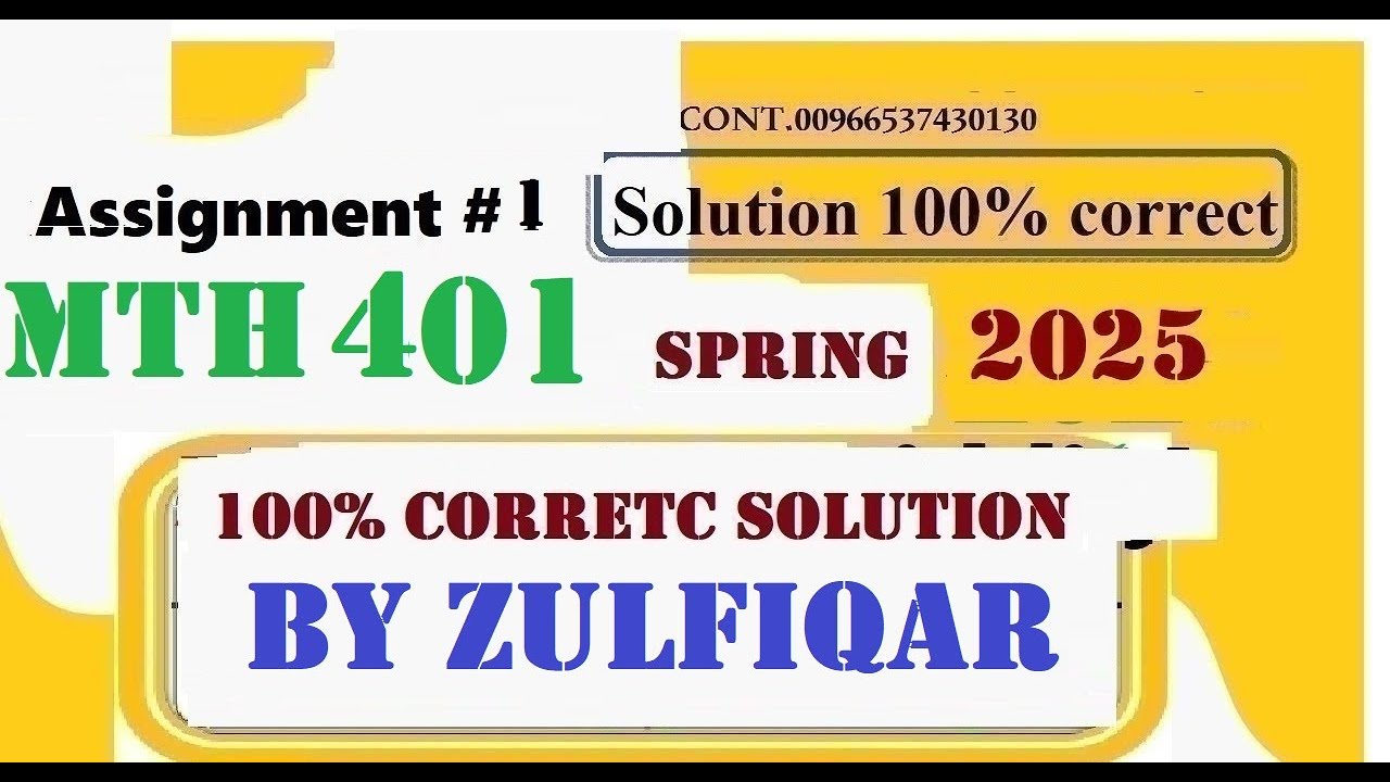 mth 401 assignment 1 2025
