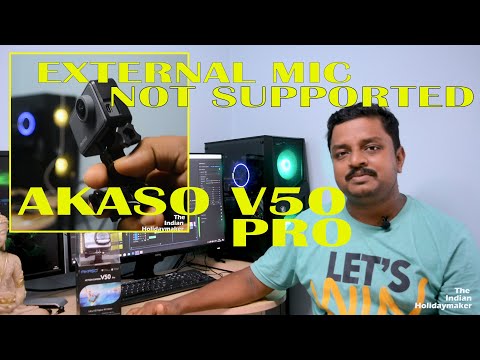 AKASO external MICROPHONE for AKASO V50 pro action camera.Testing the mic.