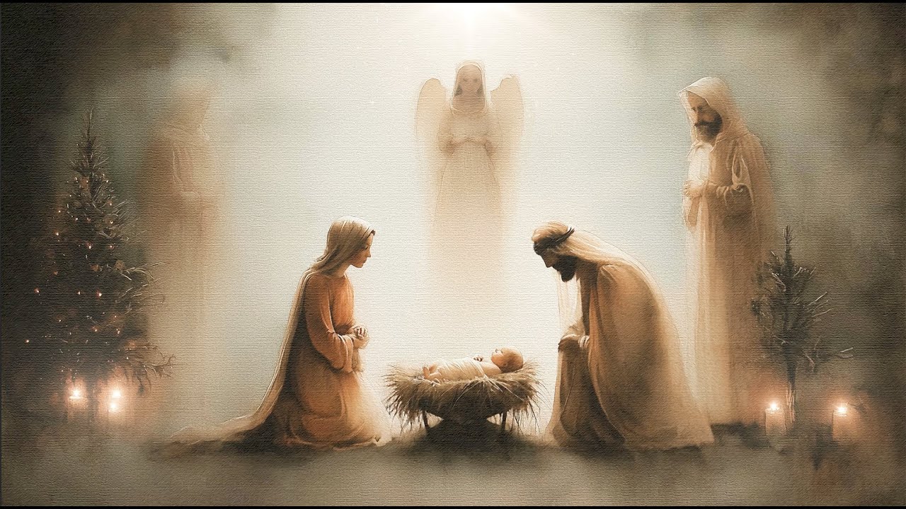 Christmas Frame TV Art 4K | Christmas Wallpaper | Christmas Screensaver | Nativity Screensaver Music