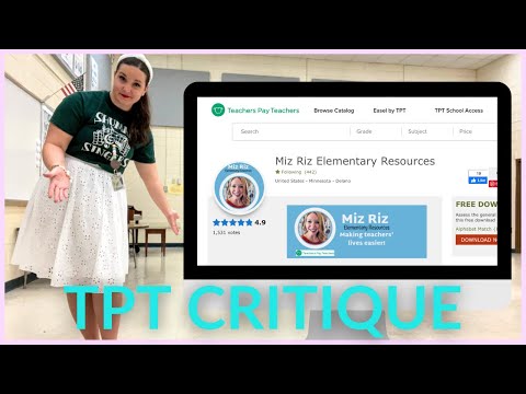 TEACHERS PAY TEACHERS STORE CRITIQUE 7 || Miz Riz Elementary Resources