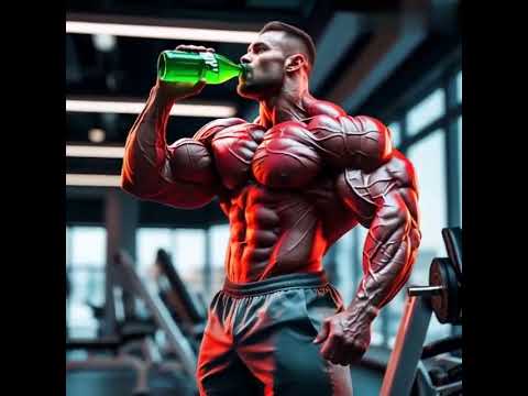 Ai bodybuilder drinking 7Up in the gym #muscle #ai #bodybuilder
