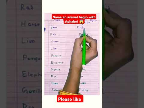 Name an Animal with Each Alphabet 🐾 | Fun Animal Name Activity for Kids | A to Z Animals | shorts