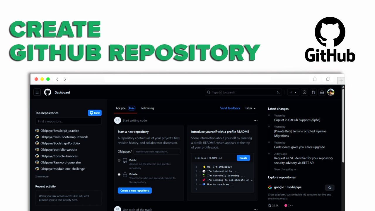 GitHub Tutorial: How to Create a GitHub Repository Remotely in 2 Minutes