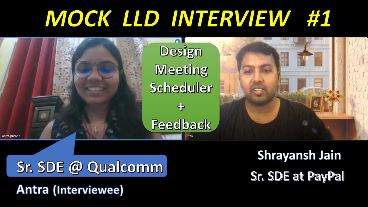 Mock Low Level System Design Interview with Qualcomm Sr. Engineer - Design Meeting Scheduler