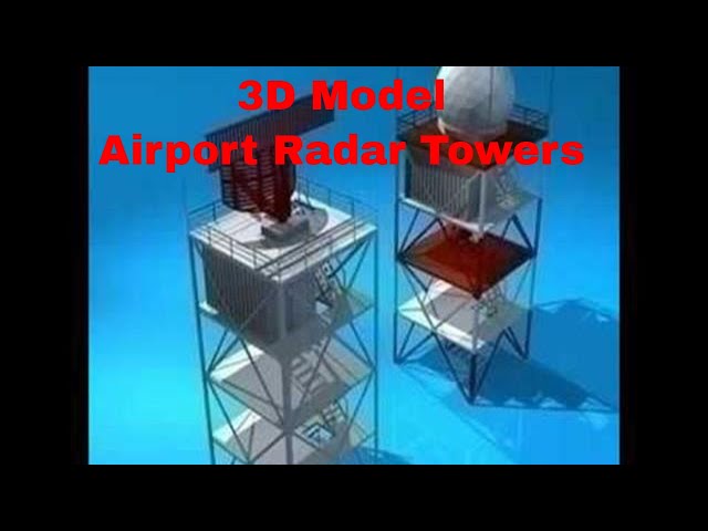 Airport radar towers 3D Model - FlatPyramid