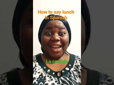 How to say lunch in Spanish