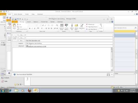 How to Add Bcc in an Outlook 2010 Calendar Invite