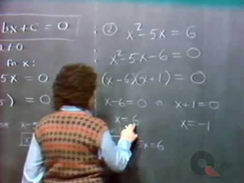 Understanding Elementary Algebra #10: Quadratic Equations