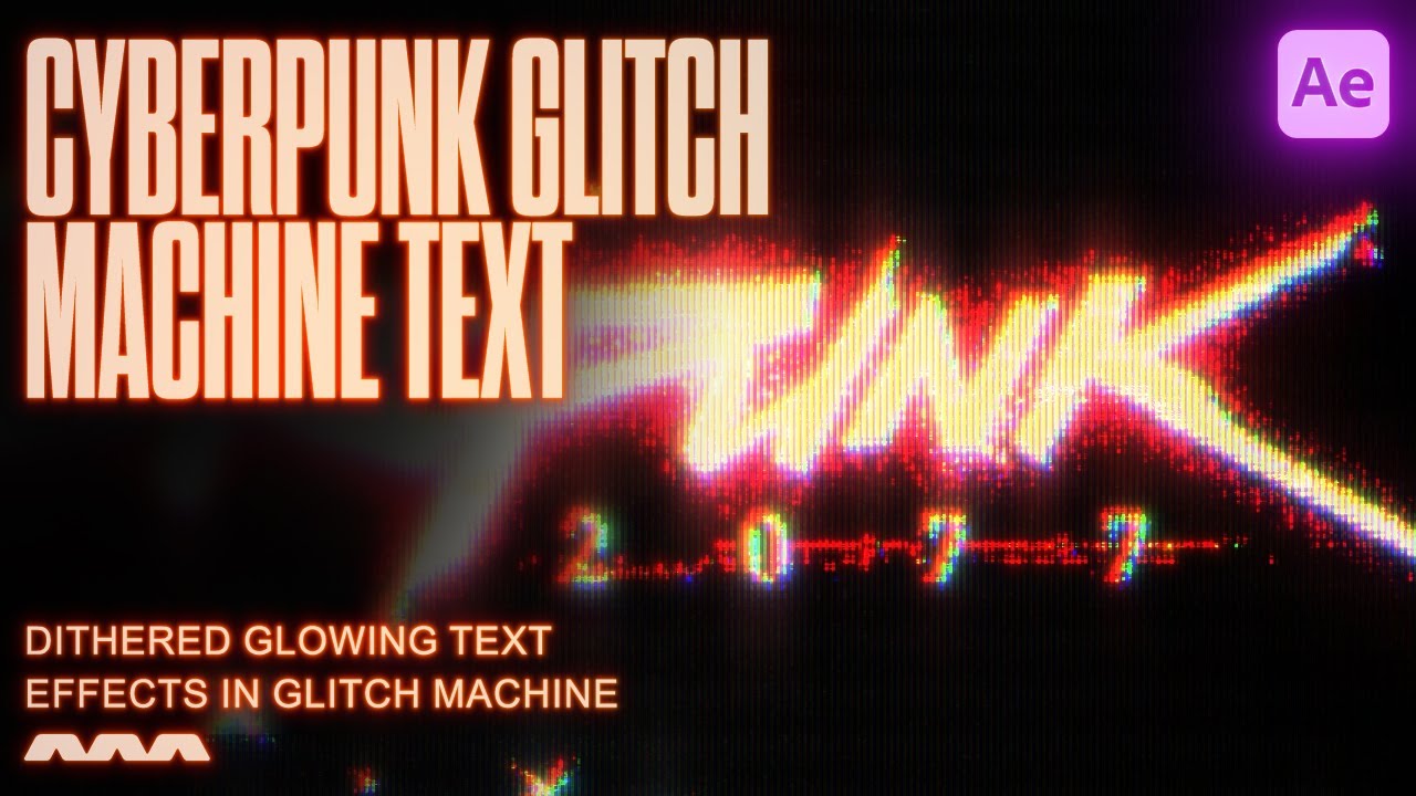Dithered Glow Cyberpunk CRT Glitch Text Effect | Glitch Machine Tutorial