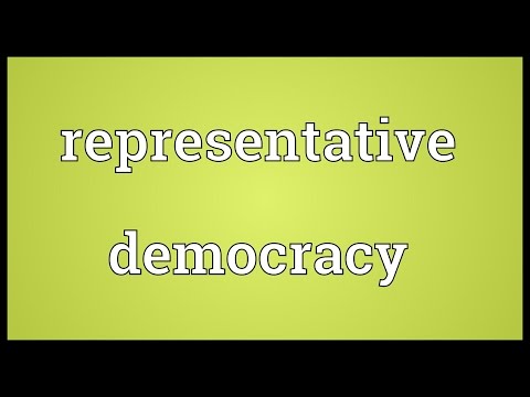 Representative democracy Meaning