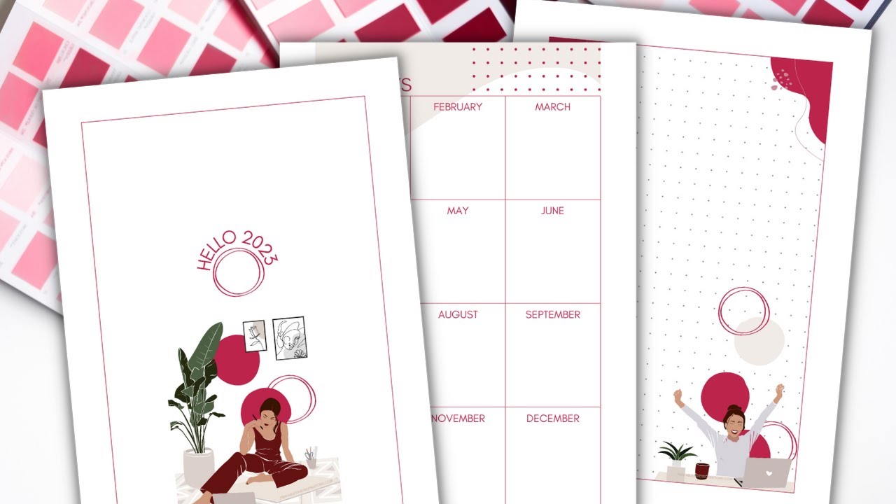 2023 BULLET JOURNAL SETUP | 2022 PLANNER FLIP THROUGH - Free printable planner and stickers