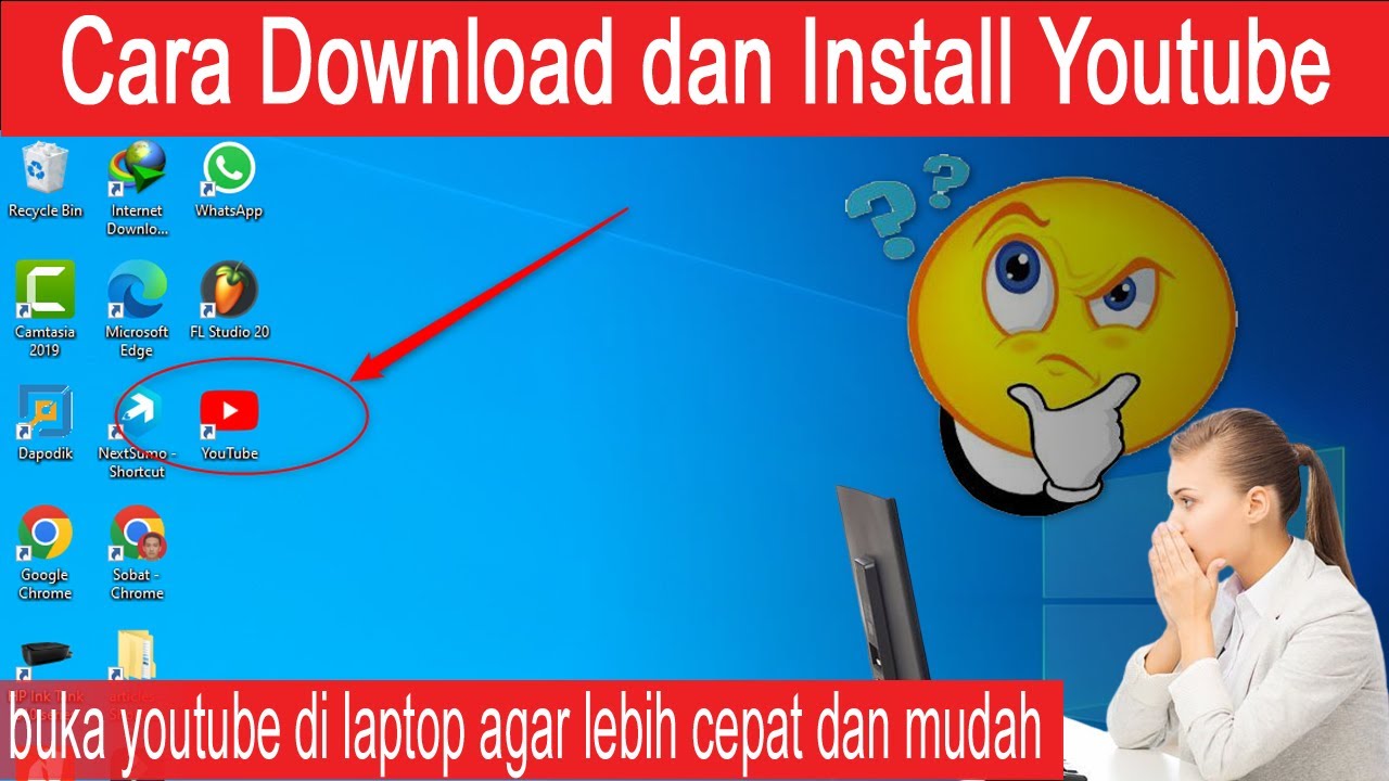 How to download and install the YouTube application on a laptop