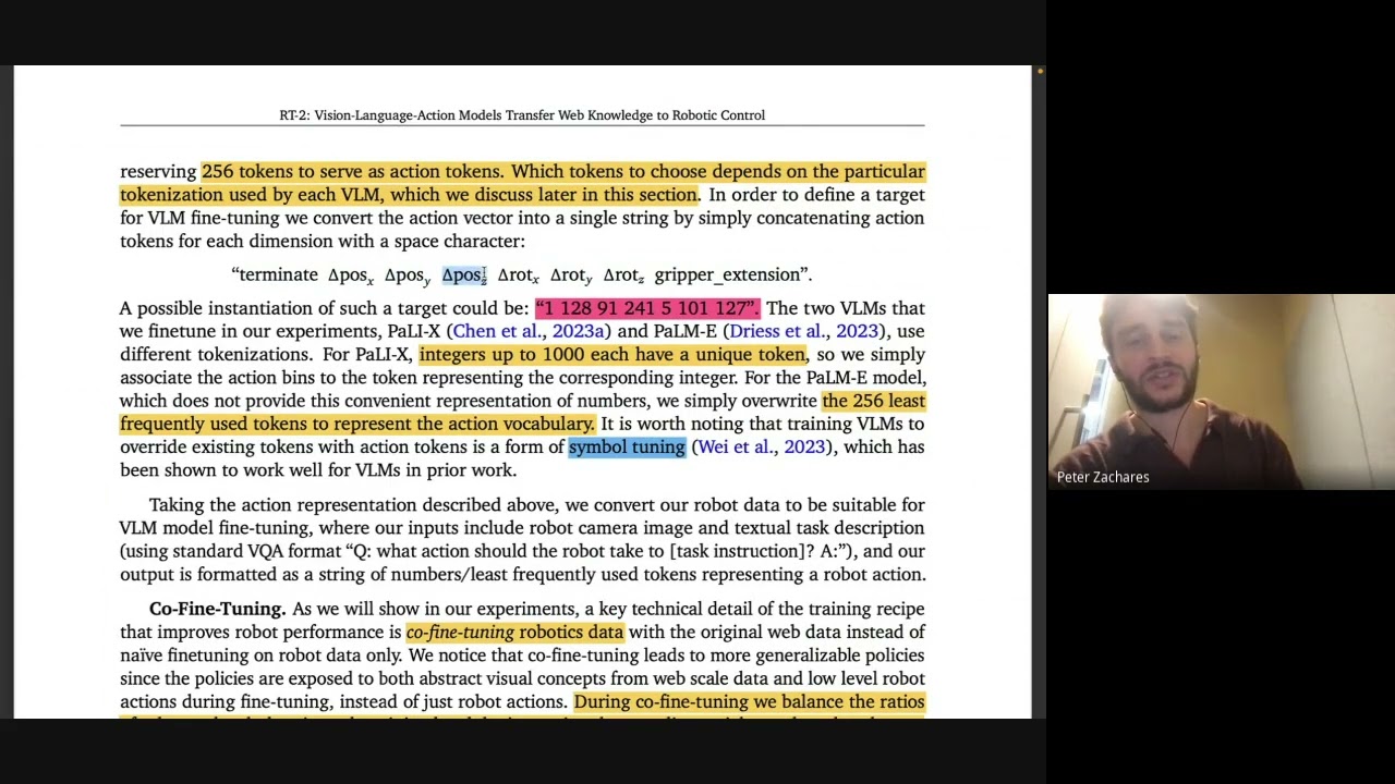 Paper Club with Peter: RT-2: Vision-Language-Action Models Transfer Web Knowledge to Robotic Control