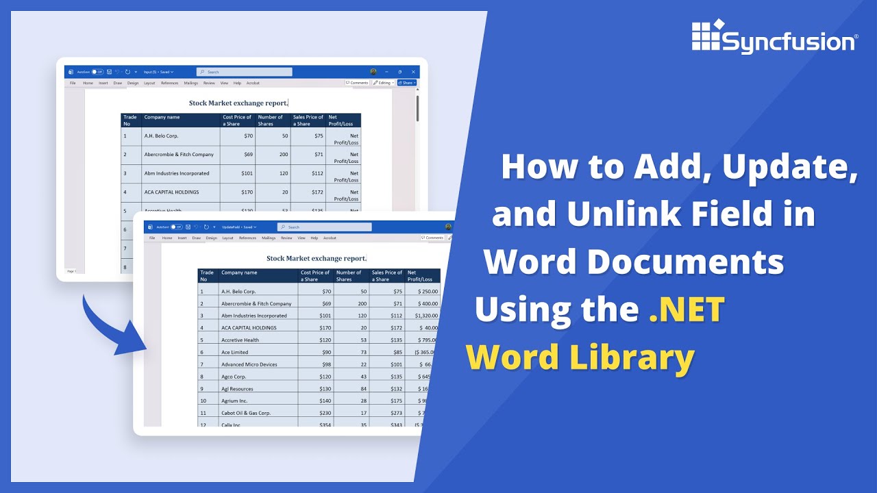 Working with Fields in Word Documents Using the .NET Word Library