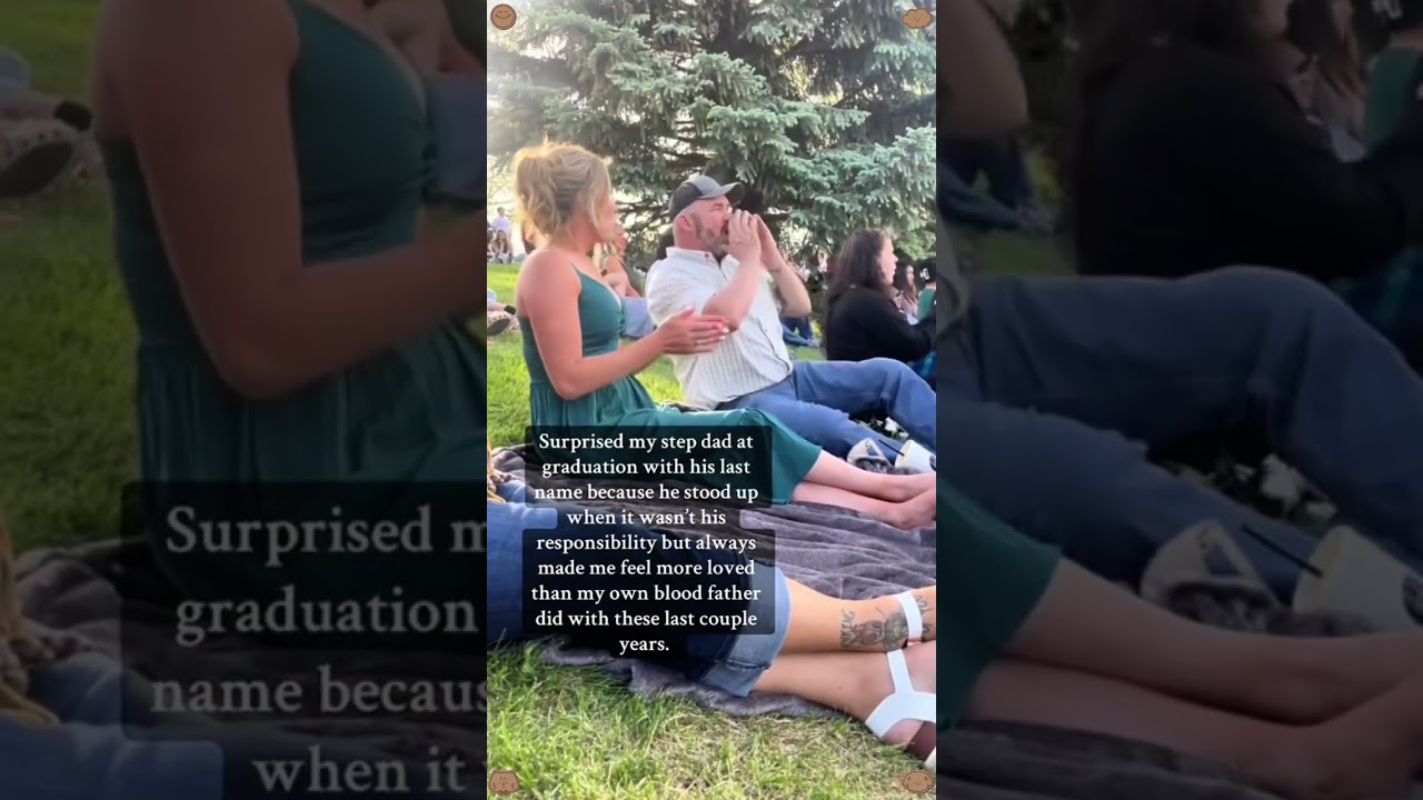 Surprising my stepdad at graduation using his last name #stepdad #graduate #graduation #girldad