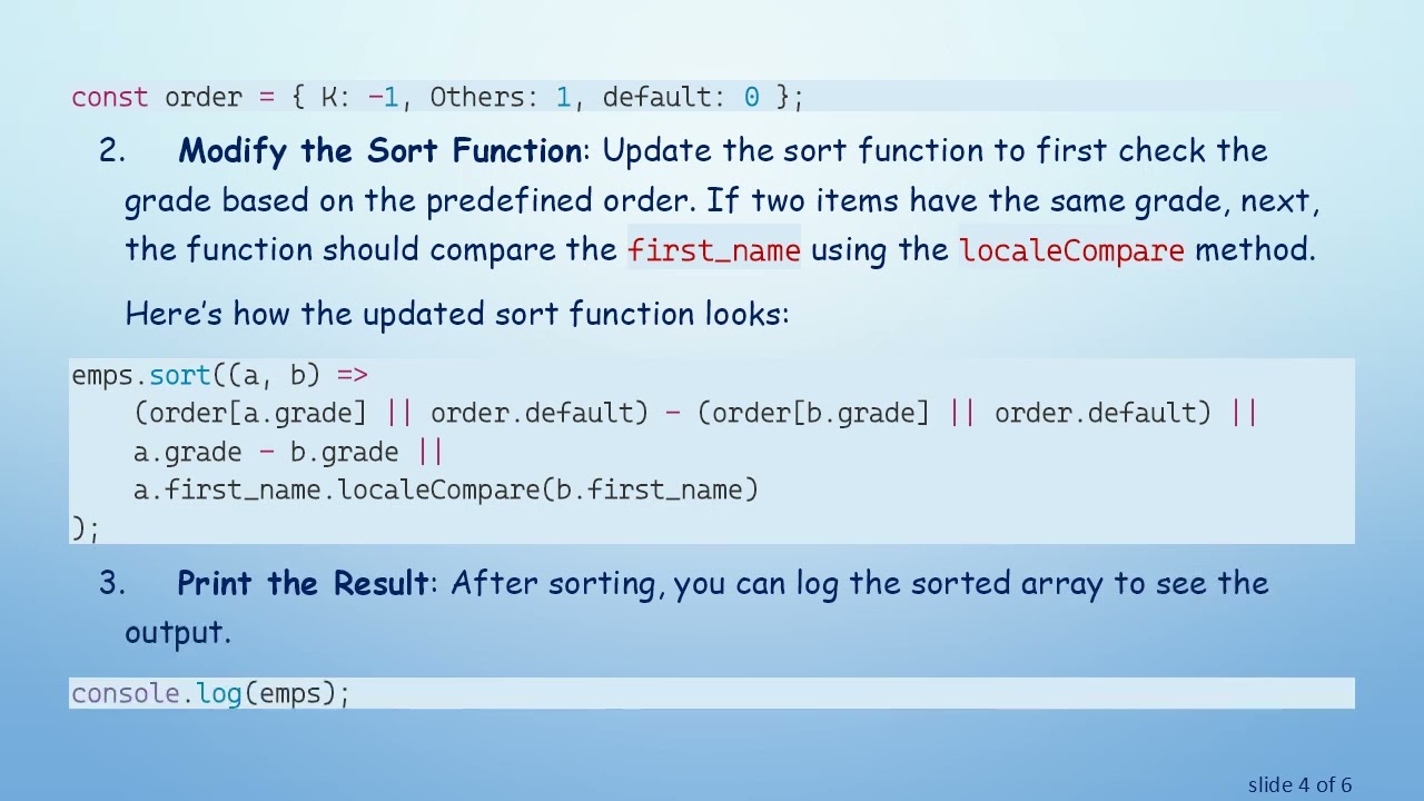 How to Sort JavaScript Arrays by Multiple Fields