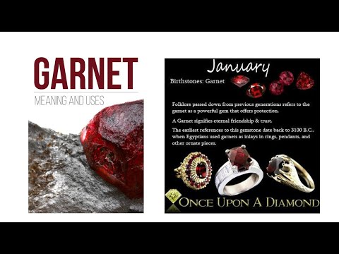 January birthstone GARNET...learn about your stone ..