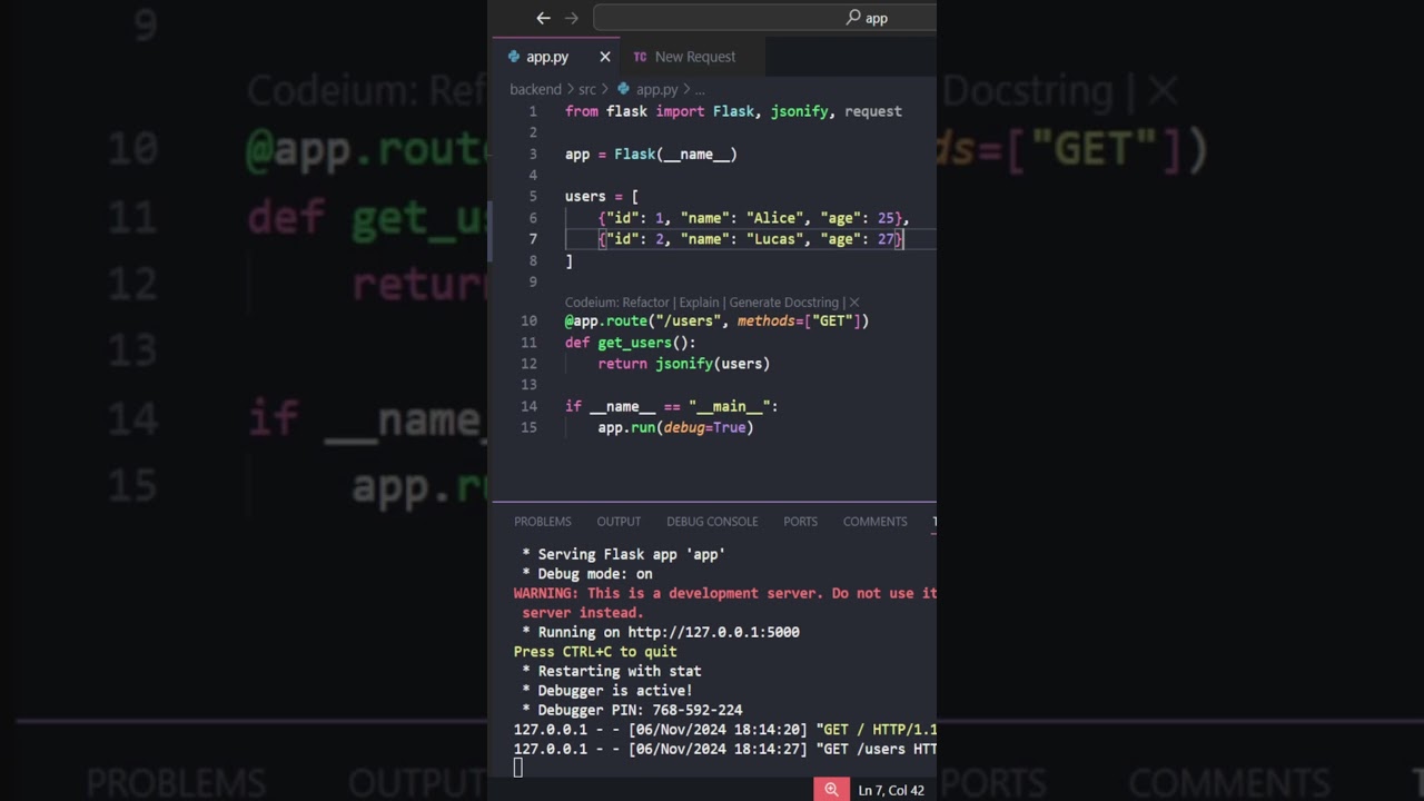 Build a CRUD API with Flask in 5 Minutes Quick Python Backend Tutorial p2 #pyton