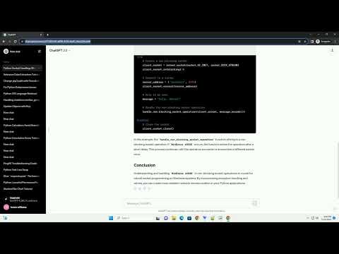 PYTHON WinError 10035 A non blocking socket operation could not
