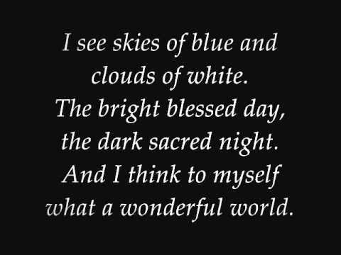 Louis Armstrong - What a Wonderful World 🌏 Lyrics 🌏