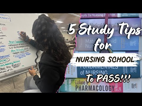 How to STUDY in Nursing School! 5 Tips to make sure you PASS!!
