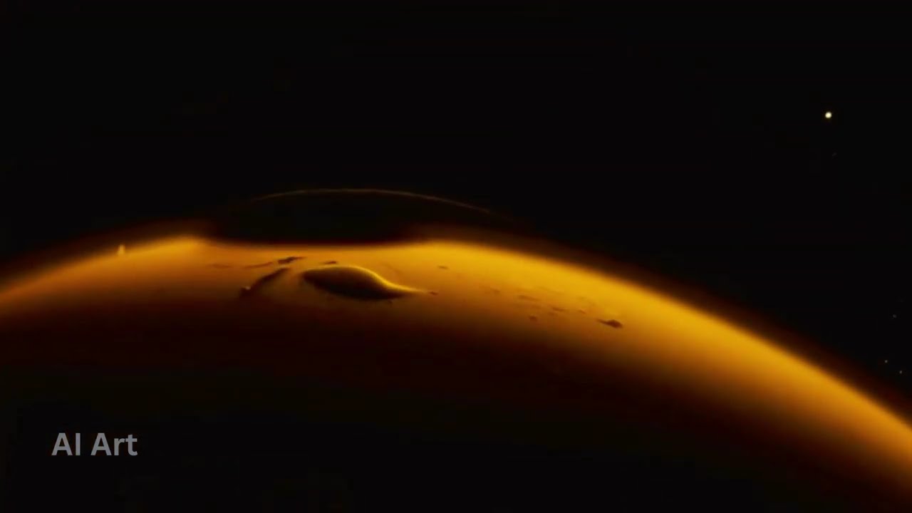 AI-Generated Phobos & Deimos Orbiting Mars in Fast Motion 🌑🛰️ | Stunning Space Visualization